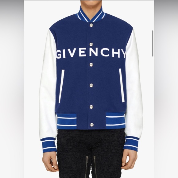 Givenchy | Jackets & Coats | Givenchymens Blue Bomber Varsity Jacket ...